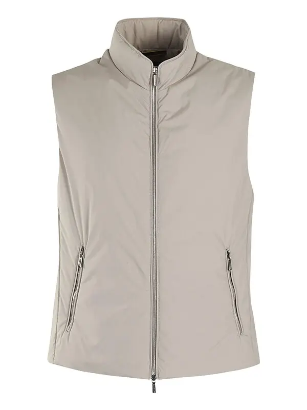 MOORER Full Zip Puffer Vest - Nude