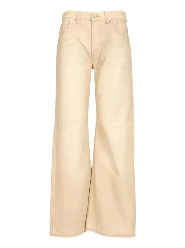 Acne Studios Logo Patch Wide-leg Pants - Nude