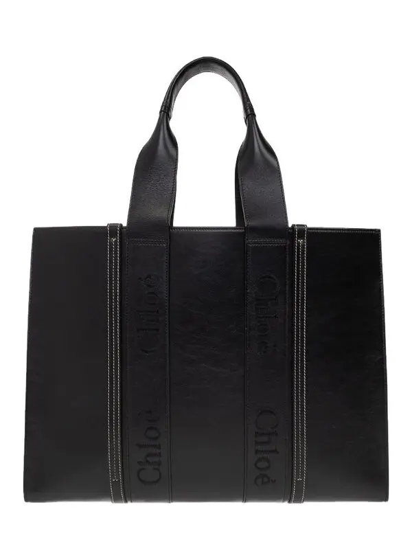 Chloé Woody Large Shopper Bag - Black