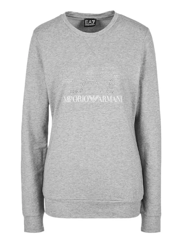 EA7 Long Sleeve Crewneck Sweater - Gray