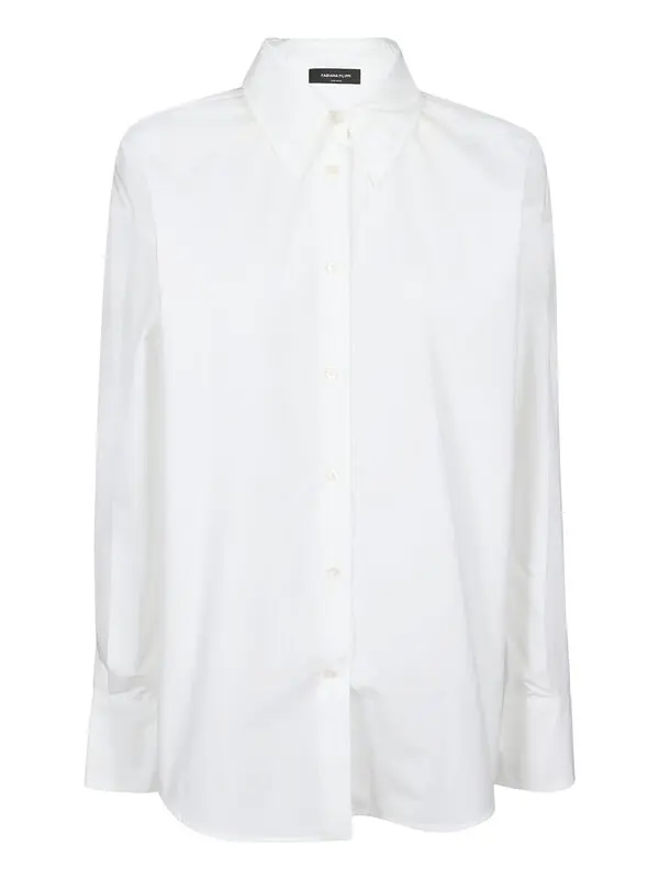Fabiana Filippi Long Sleeve Poplin Shirt - White