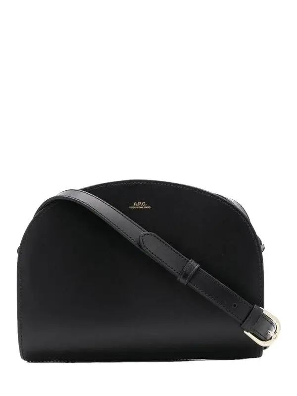 A.p.c. Demi Lune Crossbody Bag - Black