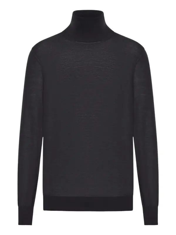 Saint Laurent Wool Turtleneck Sweater - Black