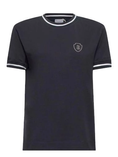 Brunello Cucinelli Logo Detailed Crewneck T-shirt - Black