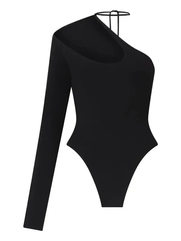 David Koma Asymmetrical One-sleeve Bodysuit - Black