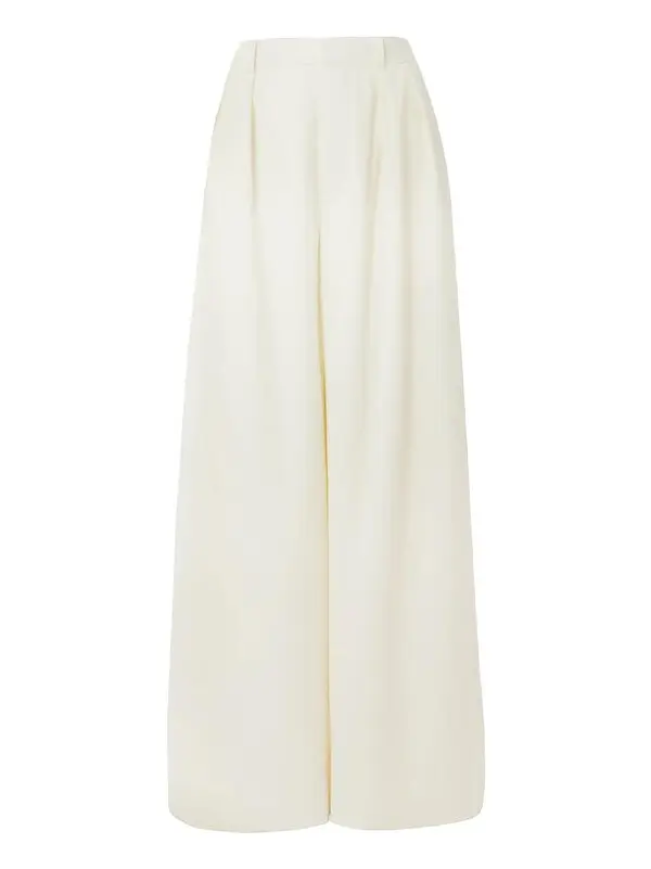 Wardrobe.NYC Wide-leg Pleated Trousers - White