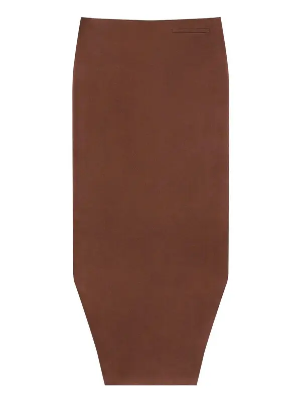 Givenchy Asymmetrical Skirt In Silk Satin Duchesse - Brown