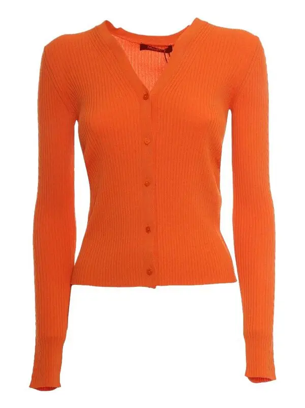 Max Mara V-neck Cardigan - Orange