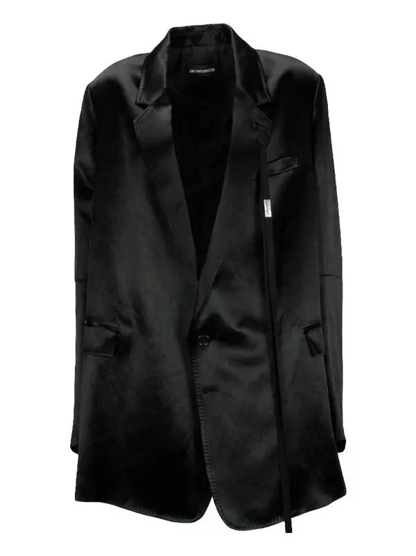 ANN DEMEULEMEESTER Oversize Button-up Blazer - Black