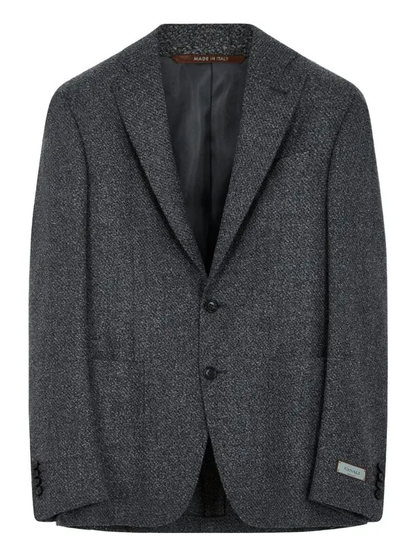 Canali Textured Two-button Jacket - Grey