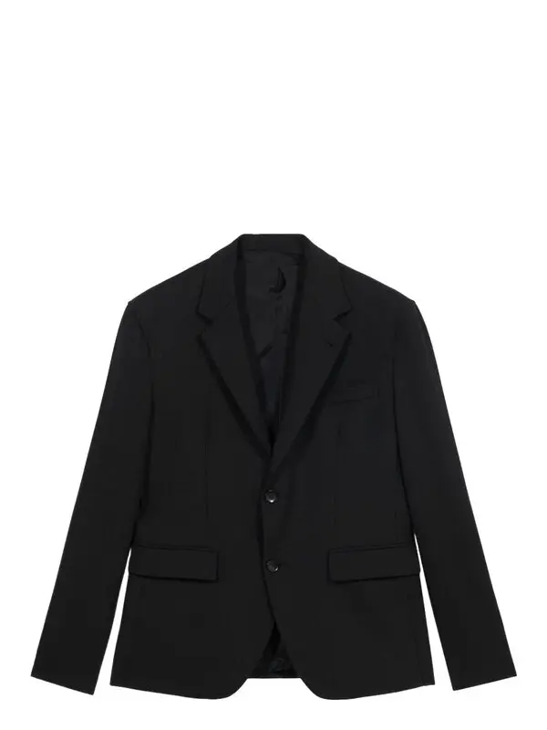 Blumarine Lettering Print Single-breasted Blazer - Black