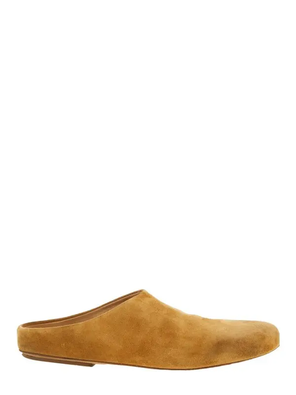 Marsèll Suede Square Toe Slip-on Slides - Brown