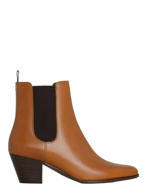 Celine Smooth Short Boots - Brown