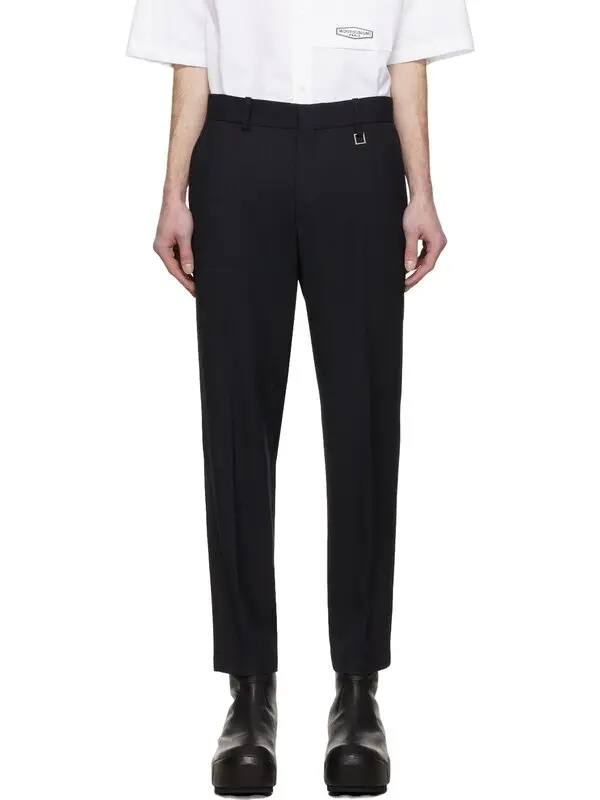 WOOYOUNGMI Navy Blue Four-pocket Trousers - Black