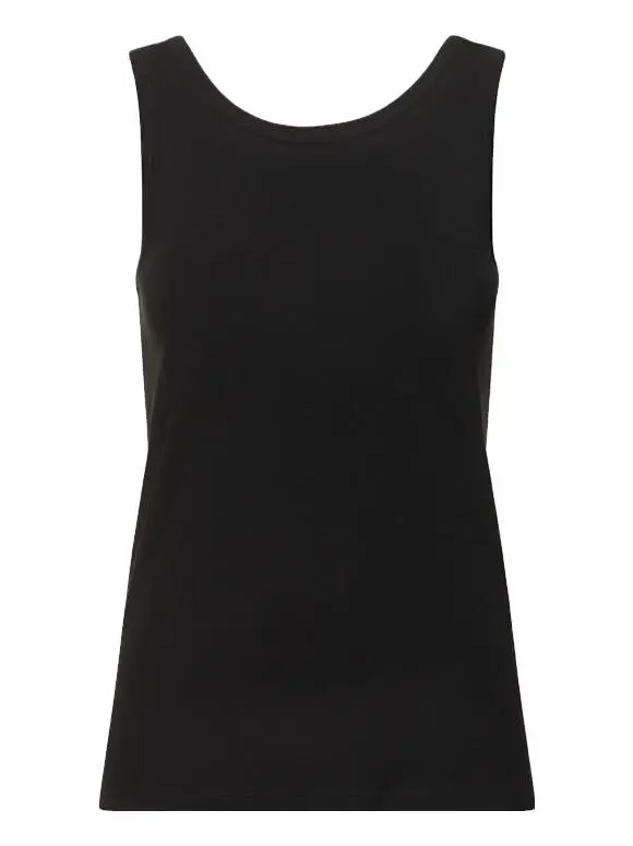 THE ROW Rib Knitted Vest - Black