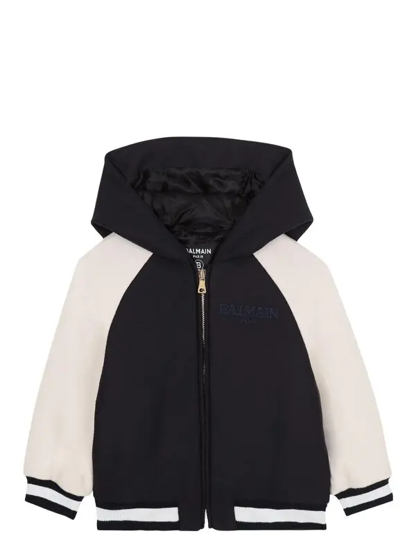 Balmain Two-tone Hooded Jacket - Black
