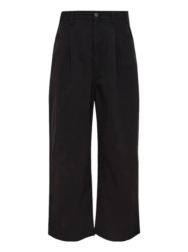 Comme Des Garçons Pleated Straight Leg Trousers - Black