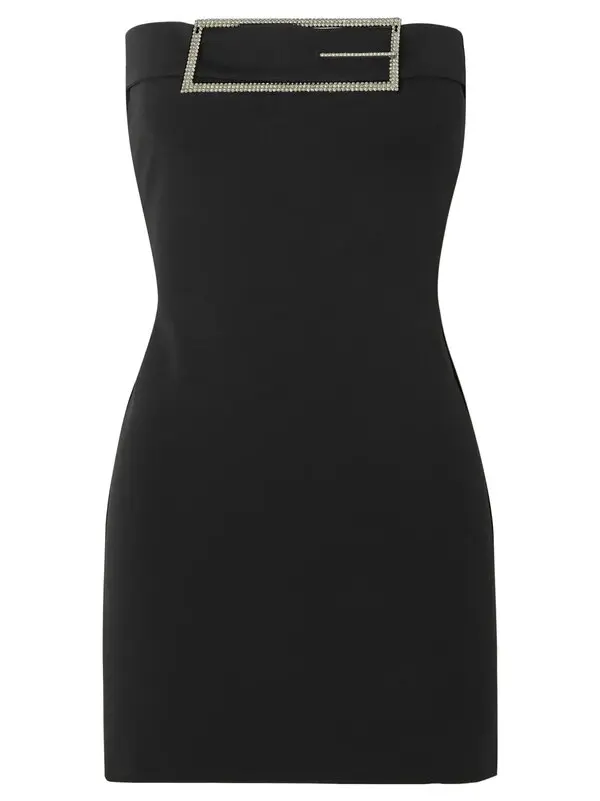 16Arlington Strapless Mini Dress With Crystal Embellishment - Black