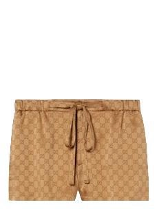 Gucci Gg Monogram Drawstring Shorts - Copper-colored