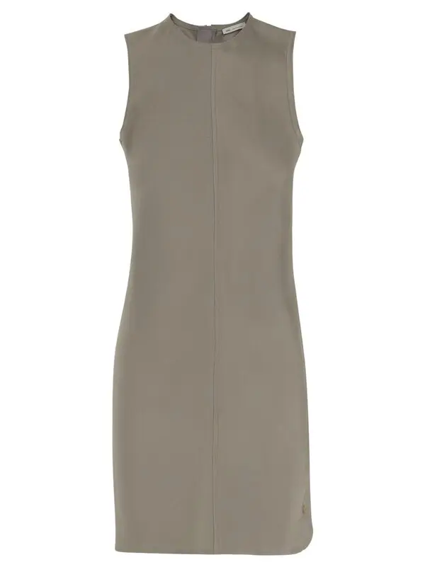Ami Sleeveless Round Neck Straight Dress - Gray