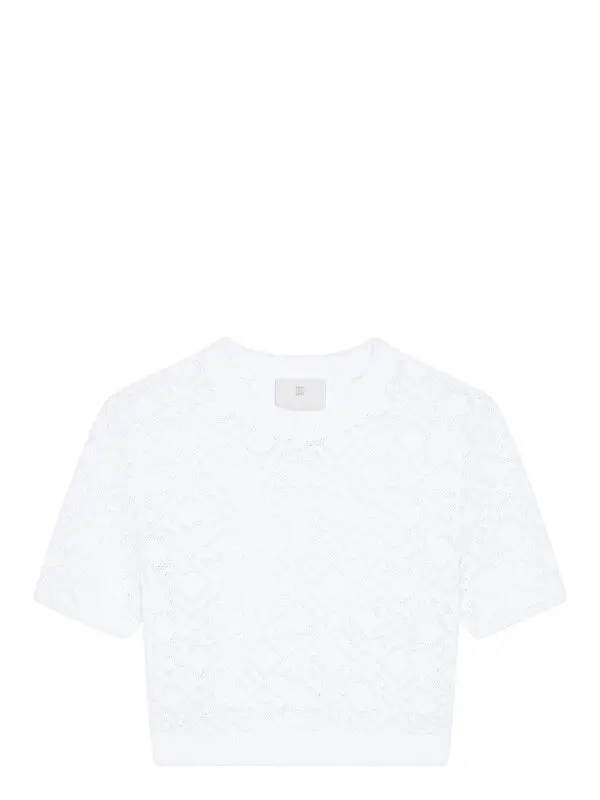 Givenchy Monogram Jacquard Knit Top - White