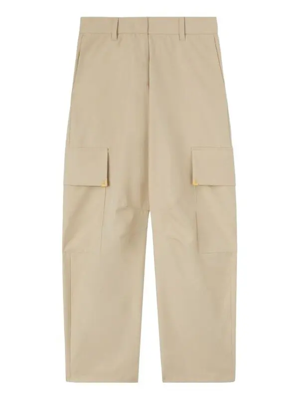 Palm Angels Belted Carrot-cut Mid-rise Trousers - Nude