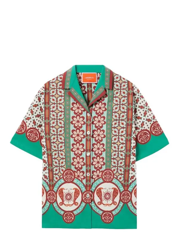 La DoubleJ Printed Short Sleeve Shirt - Green