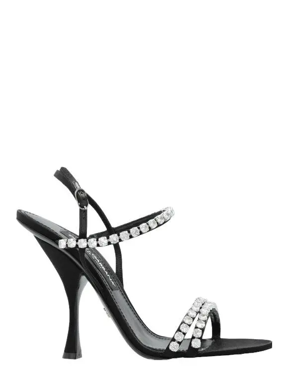 Dolce & Gabbana Embellished Strappy Sandals - Black