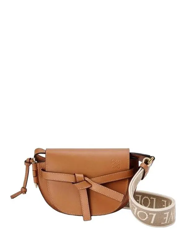 Loewe Gate Knot-detailed Mini Crossbody Bag - Tan