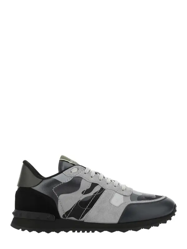 Valentino Garavani Rockrunner Camouflage Sneakers - Black