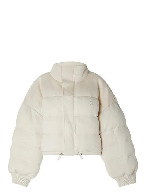 Amiri Quilted Cotton Jersey Cashmere Down Coat - White