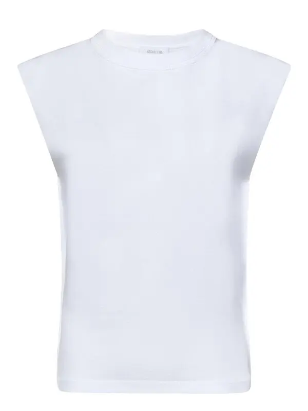 Rabanne Chain Detailed Crewneck Tank Top - White