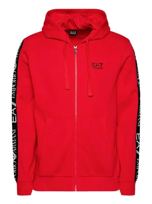 EA7 Logo Hooded Jacket - Red