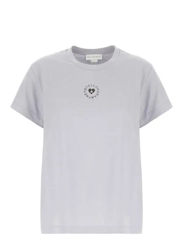 Stella McCartney Logo Printed Crewneck T-shirt - Angel Blue