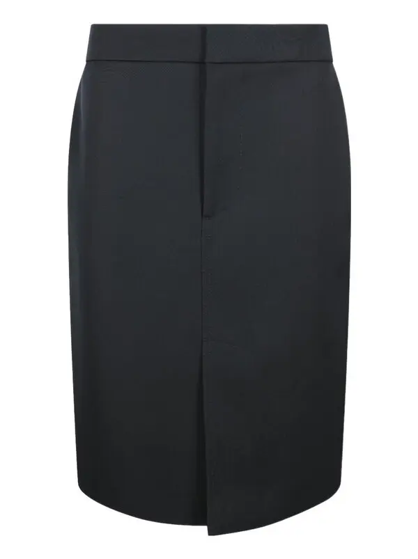 Bottega Veneta Slit Detailed Midi Skirt - Black