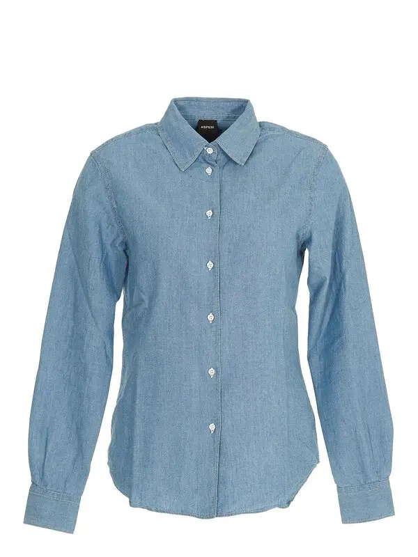 Aspesi Long Sleeve Button-up Shirt - Blue