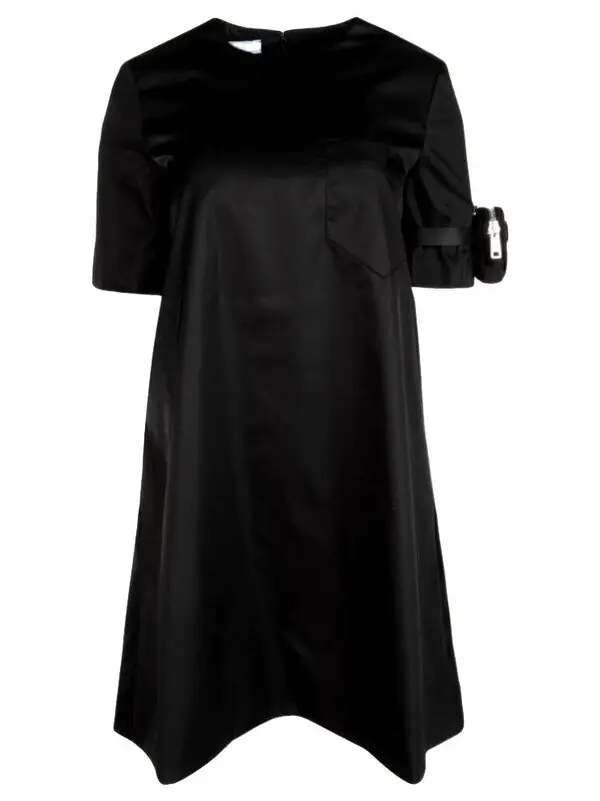 Prada Pouch Sleeve T-shirt Dress - Black