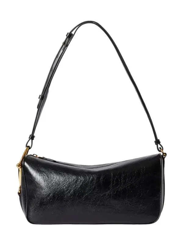 Gucci Half Horsebit Medium Shoulder Bag - Black