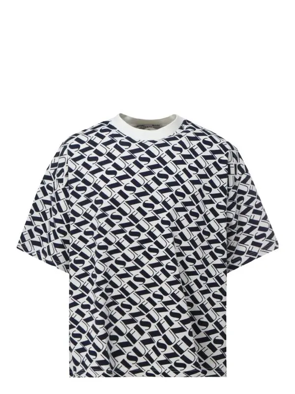 Sunnei All-over Monogram Printed T-shirt - Black