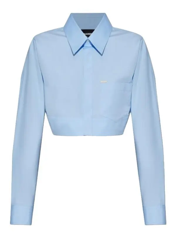Dsquared2 Cropped Shirt With Pocket Detail - Blue