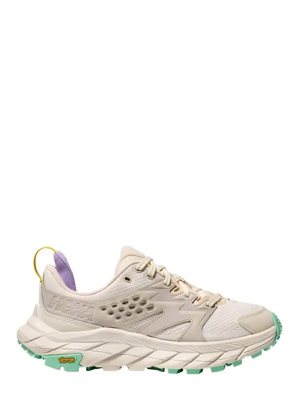 Hoka One One Anacapa Breeze Low Trail Running Shoes - Alabaster / Mint Fluorite