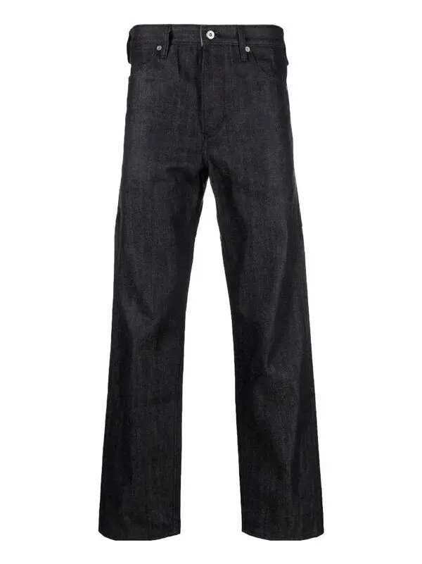 JIL SANDER Paneled Straight-leg Jeans - Black