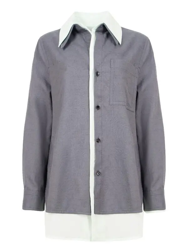 Bottega Veneta Double Layered Shirt - Gray