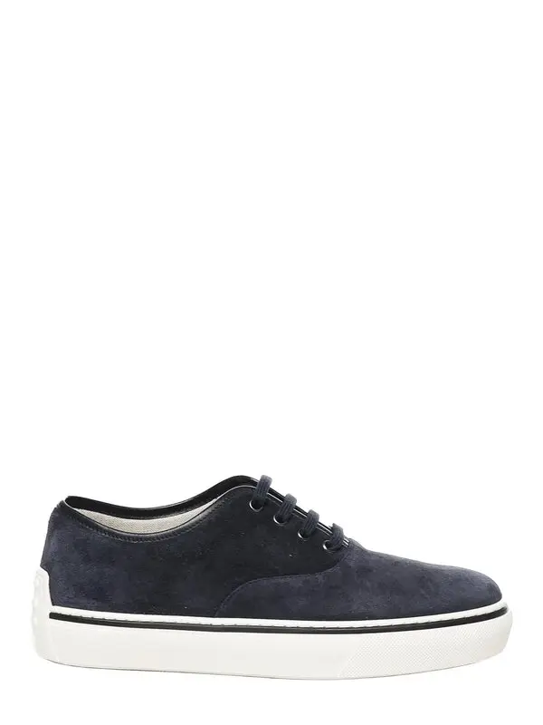 TOD'S Lace-up Round Toe Sneakers - Navy