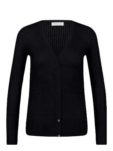 Gabriela Hearst Emma Pointelle V-neck Cardigan - Black