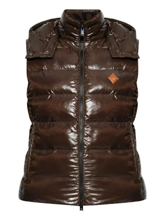 Mcm Sleeveless Puffer Vest With Zip Closure - Black