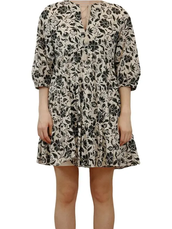 IBLUES Printed Floral Ruffled Dress - Multicolor