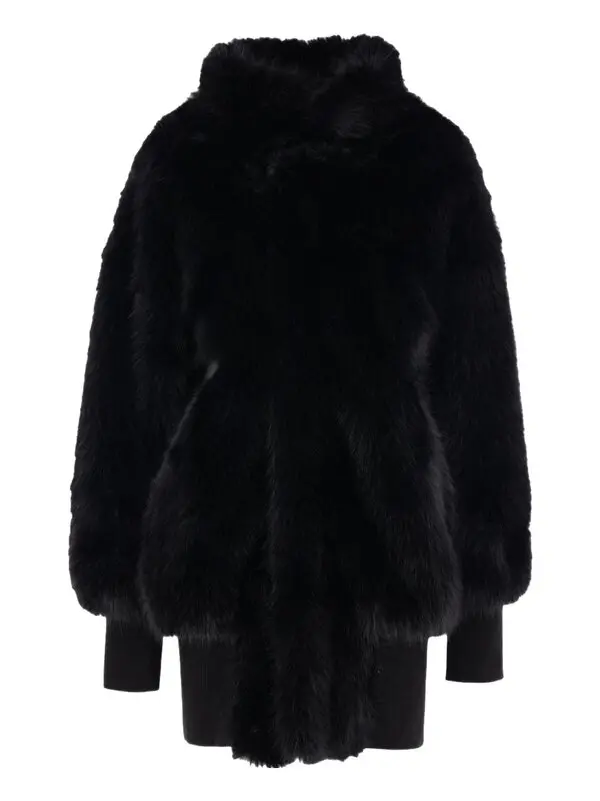 Vaquera Faux Fur Bomber Coat - Black