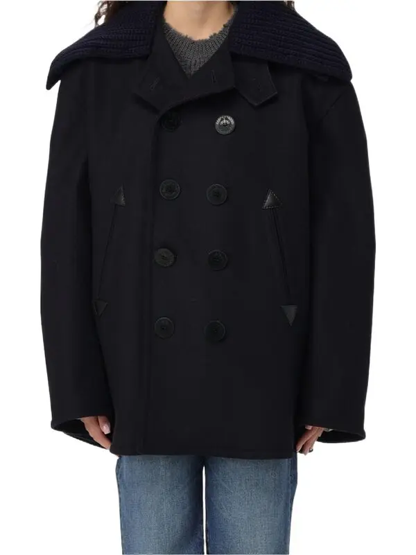 Dsquared2 Double Breasted Long Sleeve Coat - Navy