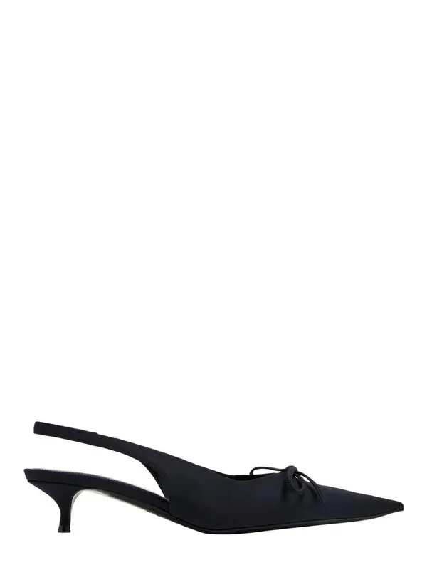 Balenciaga Knife Bow Slingback Pumps - Black
